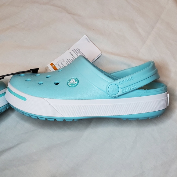 CROCS Shoes | New Crocs Crocband Ii Ice Blue White | Poshmark